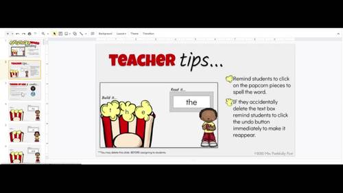 Popcorn Sight Words (Fry's 1st 100 Words) | Games and Digital Activity ...