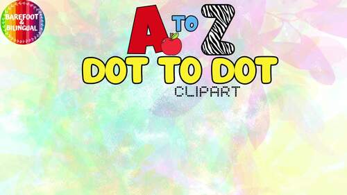 Dot to Dot A to Z Clipart | Letter Sound Clipart for Connect the Dots ...