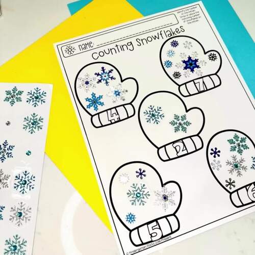 Winter Math and Literacy Worksheets Preschool | Winter Activities
