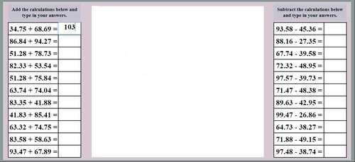 Mystery Digital Pixel Art NO PREP - Elephant Decimal Addition and ...