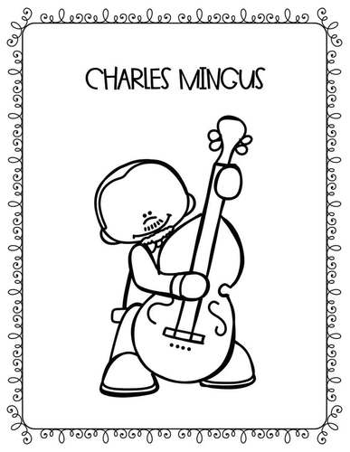 Jazz Music Coloring Pages, by TEACH KIDS MUSIC | TPT