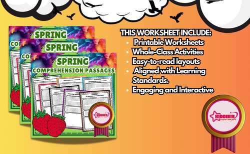 March Spring Reading Comprehension Passages Activities 3rd,4th,5th,6th ...