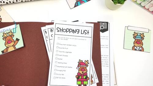 Adopt a Reindeer, Project Based Learning, Print & GO Winter Activity