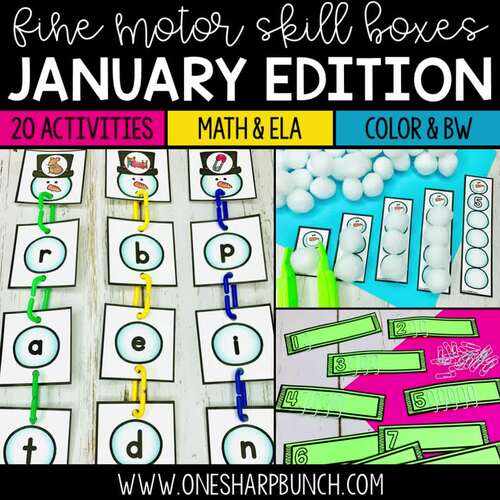 Fine Motor January Activities | January Morning Work | TPT