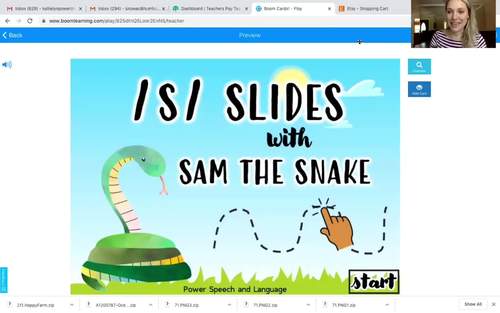 S Articulation, S Snake Slides, Boom Cards Speech Therapy, Stopping, Lisp