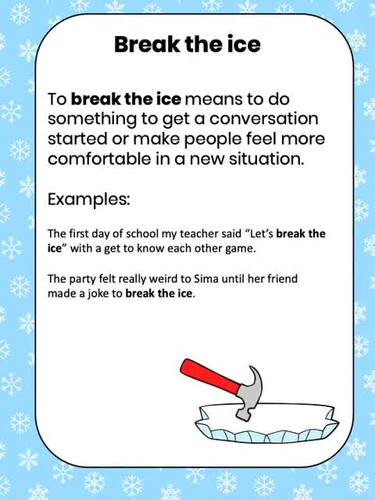 Winter & Cold Weather Idioms for Speech, Language and Listening Therapy