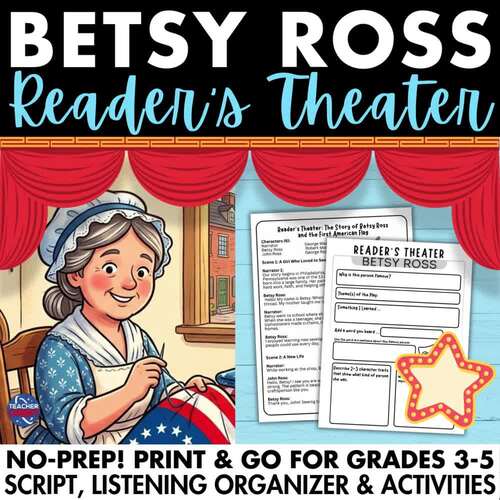 Betsy Ross Readers Theater Play Women's History Month Flag Day ...