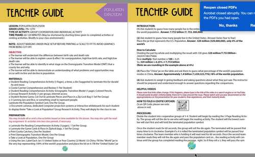 NEW! GEOGRAPHY: POPULATION EXPLOSION! A STUDY OF POPULATION GROWTH ...