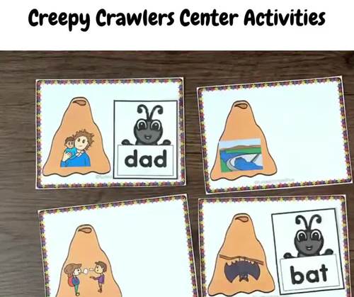 Creepy Crawlers Insects & Bugs Literacy & Math Centers for Pre K ...