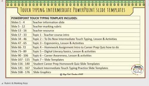 Typing Keyboarding Intermediate Teacher Student PowerPoint Template 3