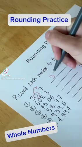 Rounding Numbers Practice Worksheet- Whole Numbers and Decimals | TPT