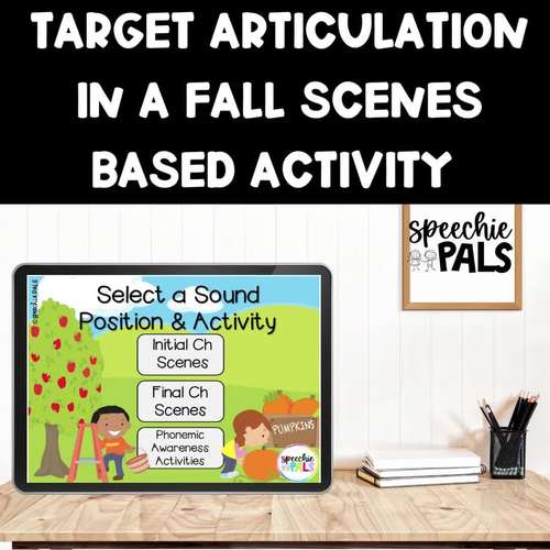 Fall Articulation Scenes Boom Cards for Speech Therapy BUNDLE by ...