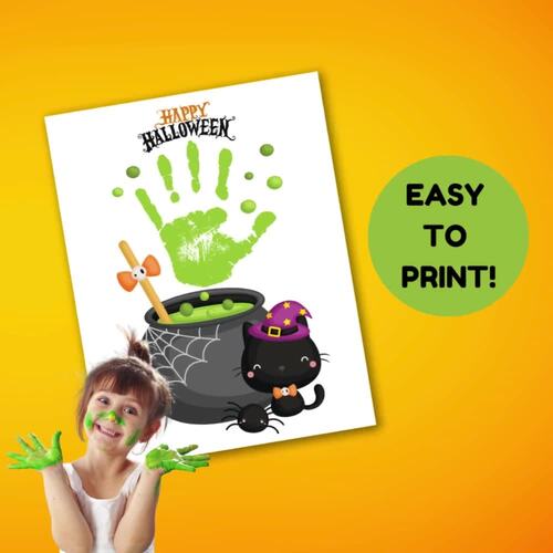 Halloween Handprint Craft Template | Halloween Craft | Halloween Activities