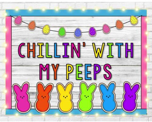 Chilling with my Peeps Bulletin Board / Easter Door Kit by The Speech ...