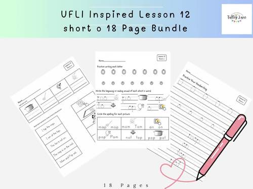UFLI Lesson 12 Inspired Bundle for Reading, Spelling and Handwriting ...