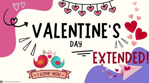 Valentine's day Powerpoint Extended vocabulary (Simple past, irregular ...