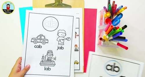 CVC Word Family AB Worksheet by The Joy in Teaching | TPT