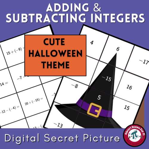 7th Grade Adding Subtracting Integers Halloween Digital Mystery Puzzle ...