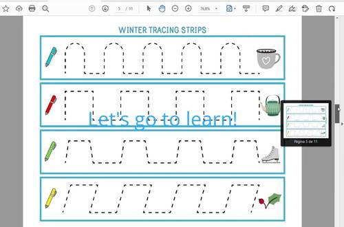 Winter Tracing Strips, Literacy Centers, Pre-Writing Practice, Fine ...