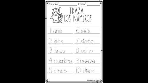 Hojas de trabajo de matemáticas | Math printables in Spanish | Números ...
