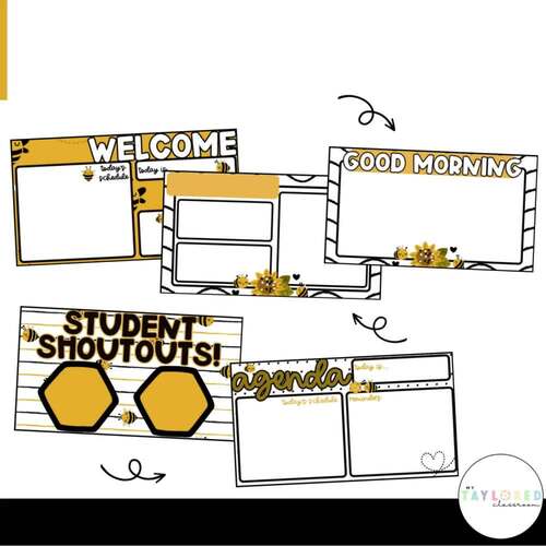 Honeybee Google Slides Templates | EDITABLE | PowerPoint Slides | TPT
