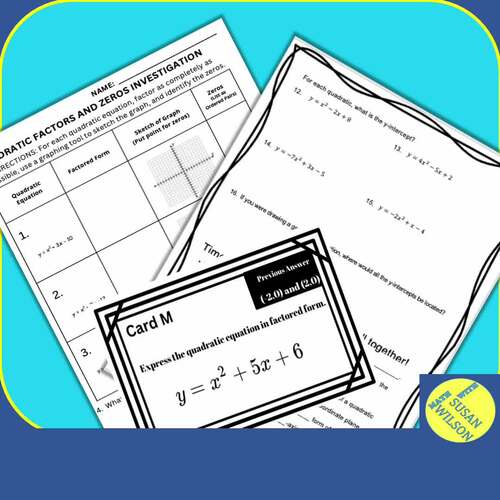 Graphs, Factors, Lead Coefficients, and Intercepts of Quadratic ...