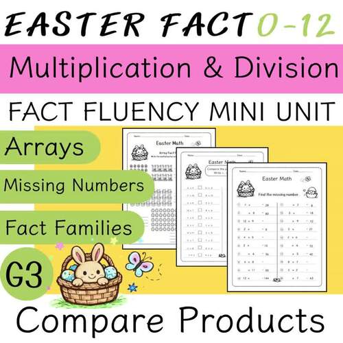Easter Multiplication and Division Worksheets Grade 3 Spring Math ...