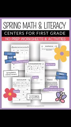 Spring Themed Math & Literacy Activities | CVCe Words, Sight Words ...