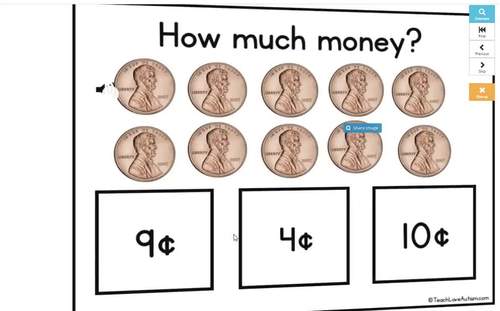 Counting Coins Task Cards | Task Boxes | Boom Cards | Google Slides