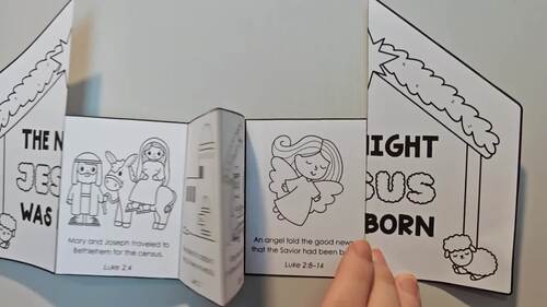 Birth of Jesus | Nativity Story | Craft | Mini Book | Foldable Book | Bible