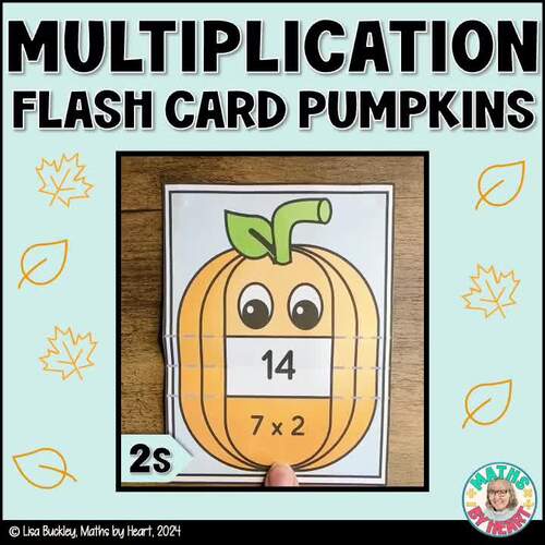 Multiplication Flashcards Printable to 12 for 2s, 5s & 10s Pumpkin for ...