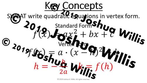 04-09 Vertex Formula Presentation by The Algebra 2 Store | TPT