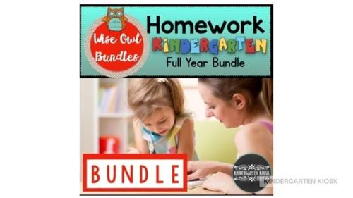 Homework Kindergarten Packet Bundle by Kindergarten Kiosk | TPT