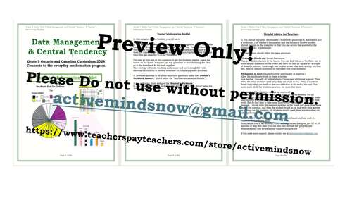 Grade 5 Unit 6 Data Management and Literacy by activemindsnow | TPT