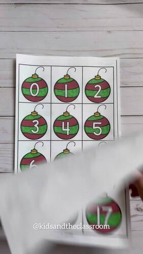 Christmas Preschool Pre-K Math & Literacy Centers Flashcard ...