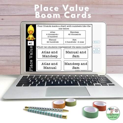 Place Value Standard Form Expanded Notation Boom™ Cards Audio | TPT
