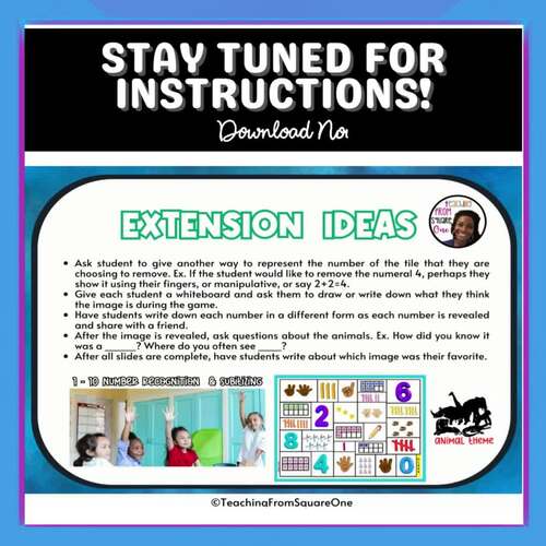 Subitizing and Number Recognition 1-10 by Teaching From Square One