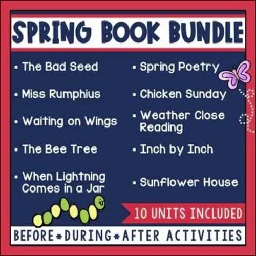 Spring Book Unit Bundle by Comprehension Connection with Carla Fedeler