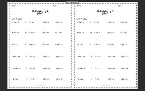 Grade 4 Operations - Addition, Subtractions, Multiplication, Division ...