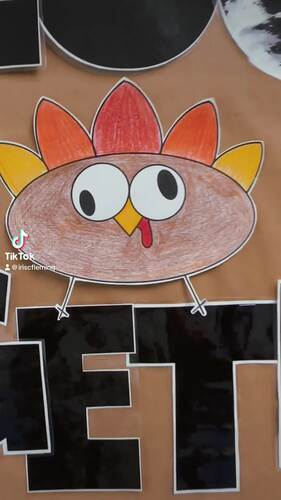 Turkey lesson plans with Bulletin Board Spread - Thanksgiving friendly