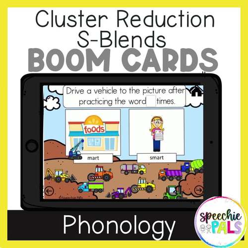 Cluster Reduction & S-blends BOOM CARDS: Construction Theme by Speechie ...