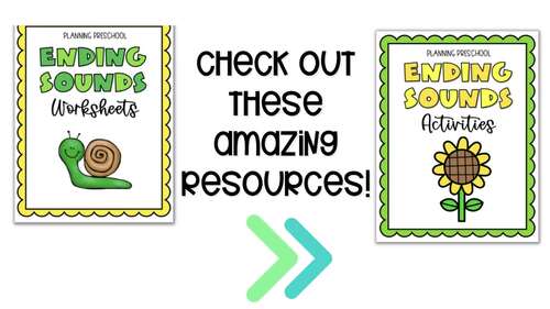 BUNDLE Ending Sounds Activities | Identifying Final Consonant Sounds ...