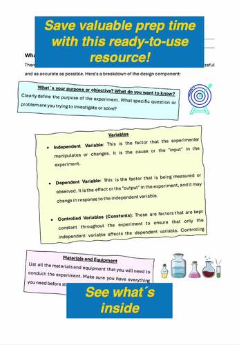 Experimental Design Worksheet | No-Prep Scientific Method & Variables ...