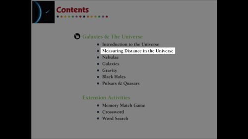 Measuring Distance in the Universe - NOTEBOOK Gr. 5-8 by CCP Interactive