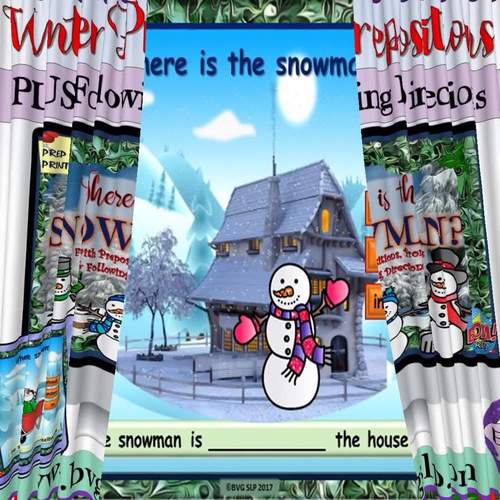Winter Snowman Prepositions | Following Directions | Pronouns BOOM Cards