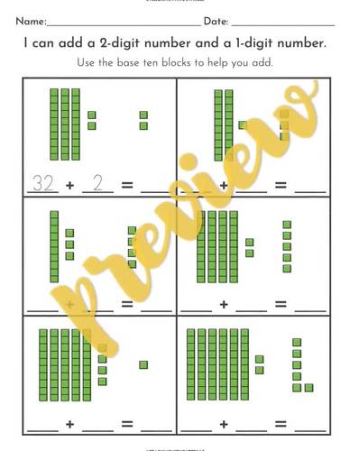 Add Within 100 Worksheets - 2-Digit Addition Packet - 1st Grade 2nd Grade