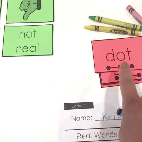 CVC Decodable Word Cards | Real or Not Real Activity by Simply Primary