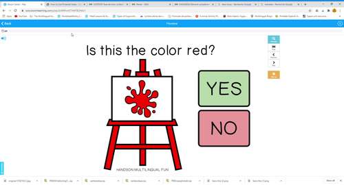 Color Recognition Yes or No Questions Boom Cards for Distance Learning