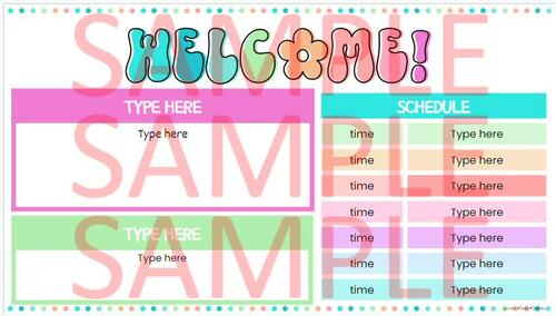 GROOVY RETRO Back to School Slides • Daily Slides • Meet the Teacher • BTS