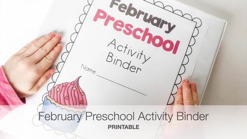 February Preschool Activity Binder - Prek Fine Motor, Math, & Literacy ...